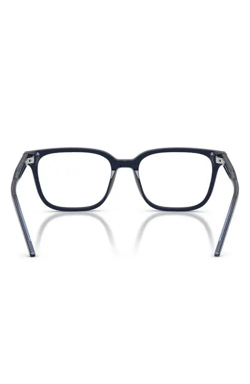Emporio Armani 52mm Square Eyeglasses - Shiny Blue/demo Lens