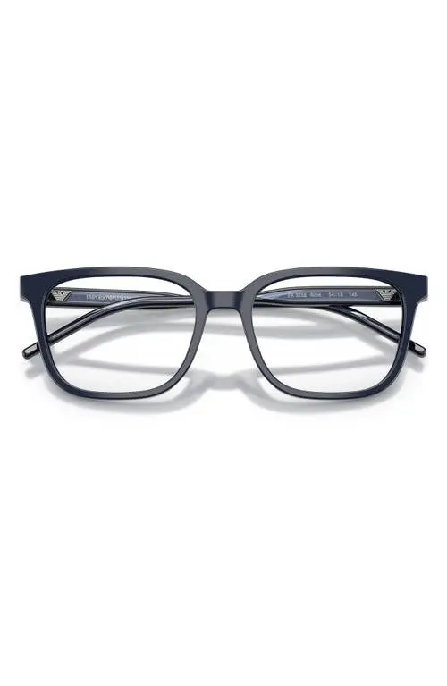Emporio Armani 52mm Square Eyeglasses - Shiny Blue/demo Lens