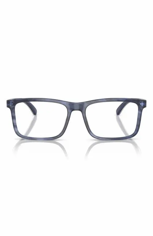 Emporio Armani 54mm Pillow Eyeglasses - Blue/top Smoke/demo Lens