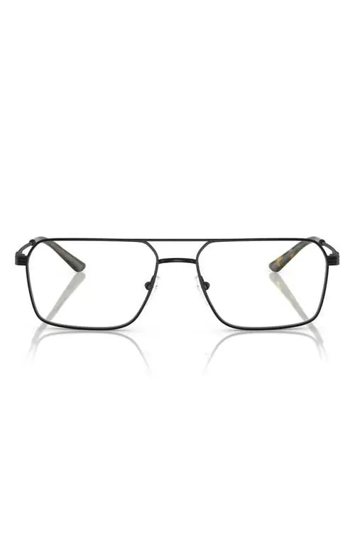 Emporio Armani 57mm Square Eyeglasses - Matte Black/demo Lens
