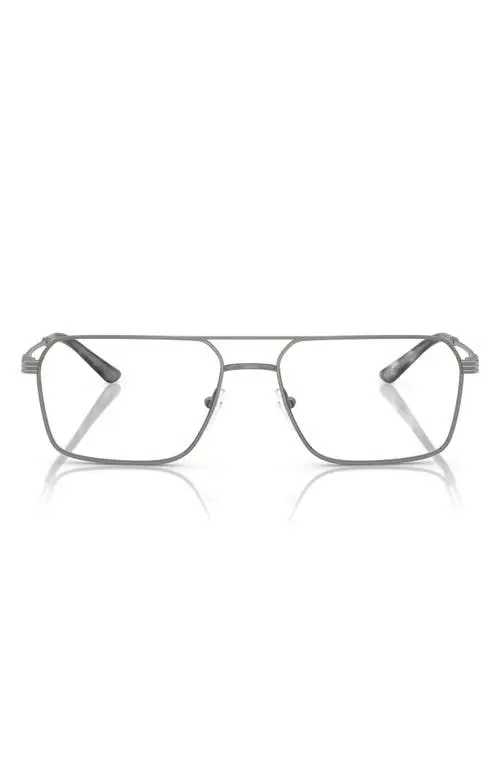 Emporio Armani 57mm Square Eyeglasses - Matte Gunmetal/demo Lens
