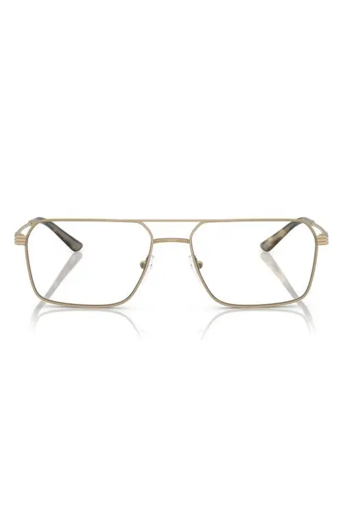 Emporio Armani 57mm Square Eyeglasses - Matte Pale Gold/demo Lens