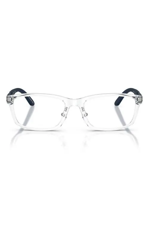 Emporio Armani 47mm Rectangle Eyeglasses - Shiny Crystal/demo Lens