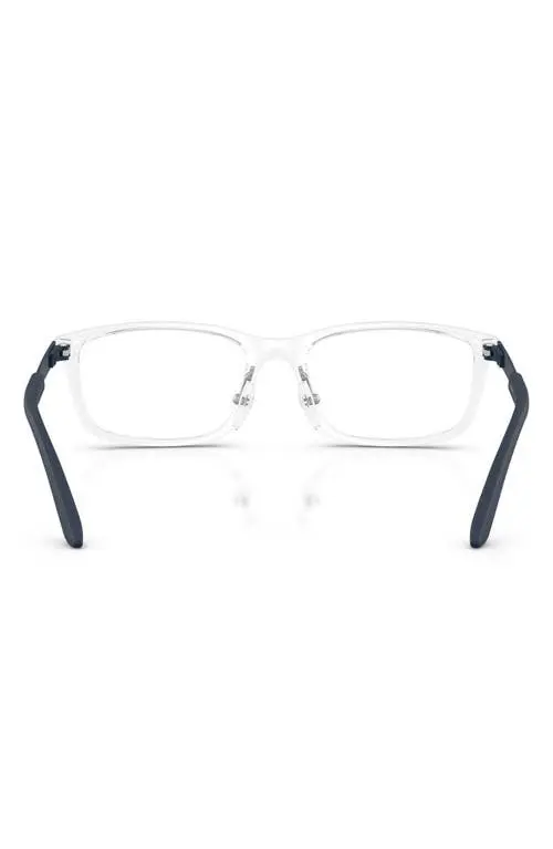 Emporio Armani 47mm Rectangle Eyeglasses - Shiny Crystal/demo Lens