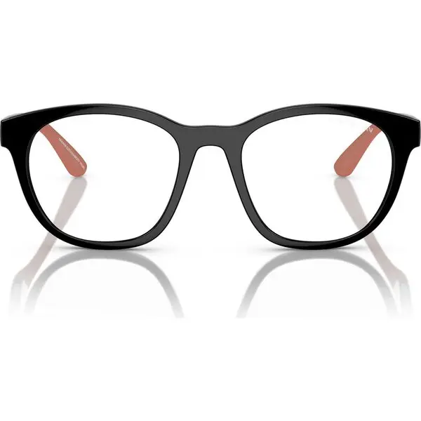 Emporio Armani 47mm Phantos Optical Glasses - Shiny Black/clear