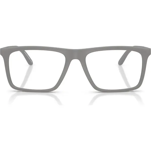 Emporio Armani 55mm Square Eyeglasses - Matte Grey/demo Lens