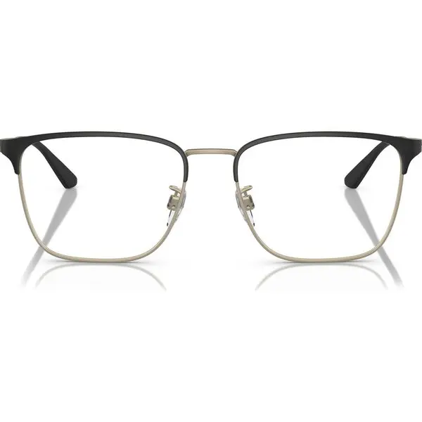 Emporio Armani 56mm Full Rim Eyeglasses - Black/gold/demo Lens