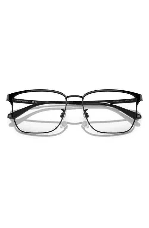 Emporio Armani 56mm Full Rim Eyeglasses - Matte Black /demo Lens