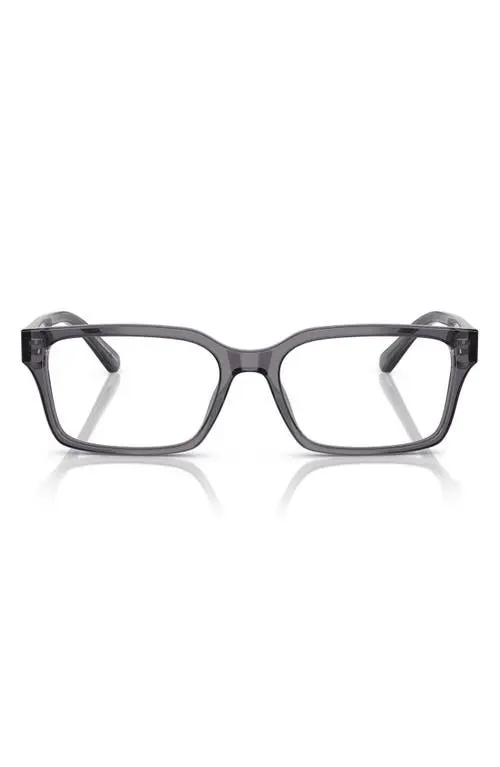 Emporio Armani 55mm Rectangle Eyeglasses - Dark Grey/demo Lens