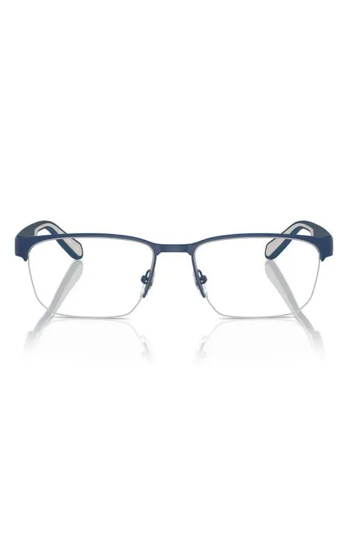 Emporio Armani 54mm Irregular Eyeglasses - Matte Blue/demo Lens