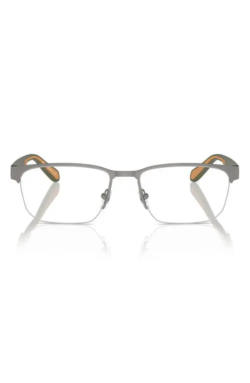 Emporio Armani 56mm Half Rim Eyeglasses - Matte Gunmetal/demo Lens