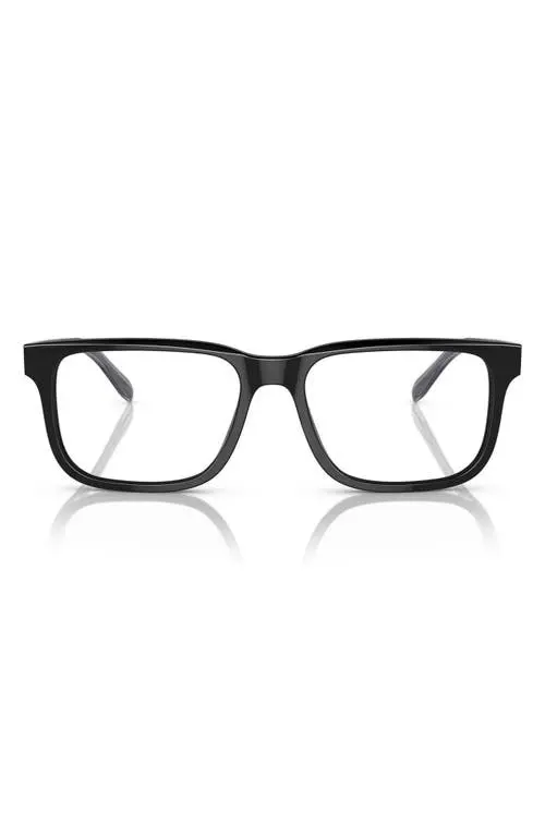 Emporio Armani 55mm Rectangle Optical Glasses - Black/demo Lens