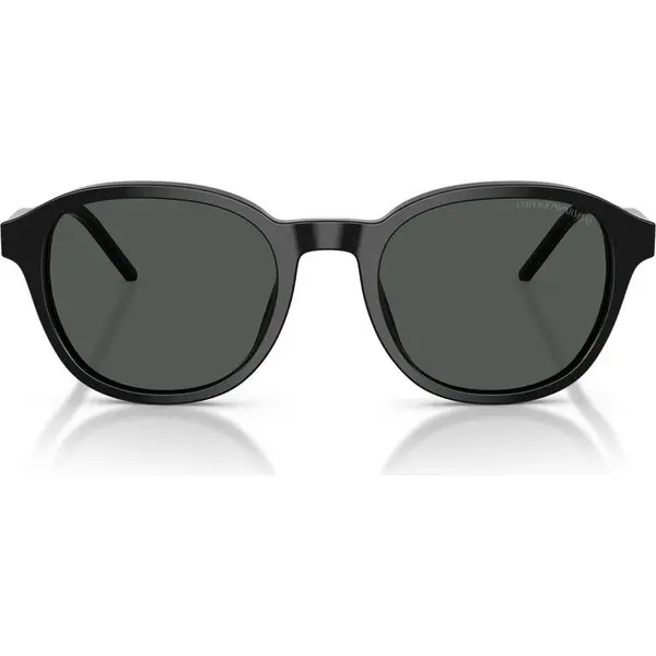 Emporio Armani 51mm Full Rim Sunglasses - Shiny Black/dark Grey