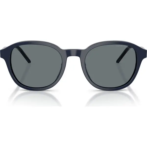 Emporio Armani 51mm Full Rim Sunglasses - Shiny Blue/dark Blue