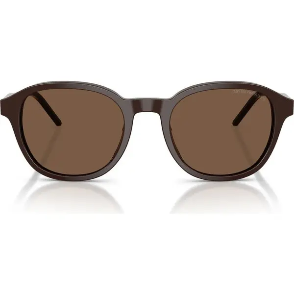 Emporio Armani 51mm Full Rim Sunglasses - Shiny Brown/brown