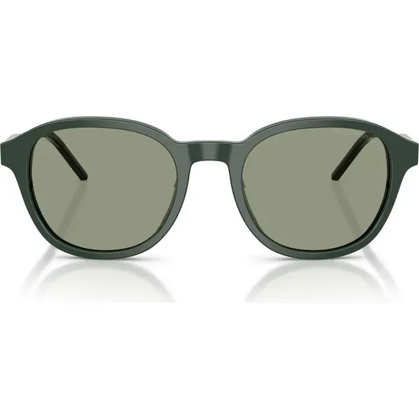 Emporio Armani 51mm Full Rim Sunglasses - Shiny Green/green