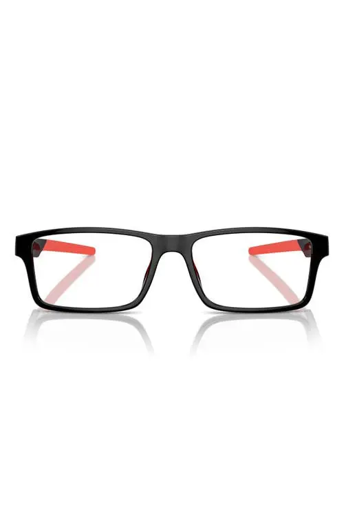 SCUDERIA FERRARI 57mm Rectangle Eyeglasses - Black/demo Lens