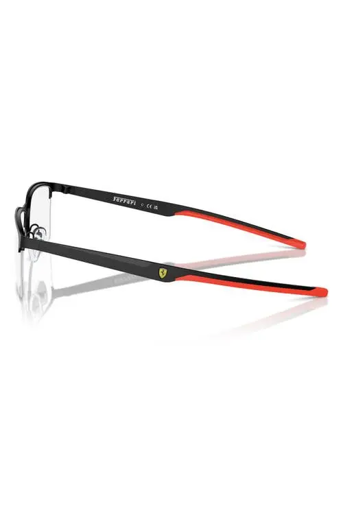 SCUDERIA FERRARI 57mm Rectangle Eyeglasses - Matte Black/demo Lens