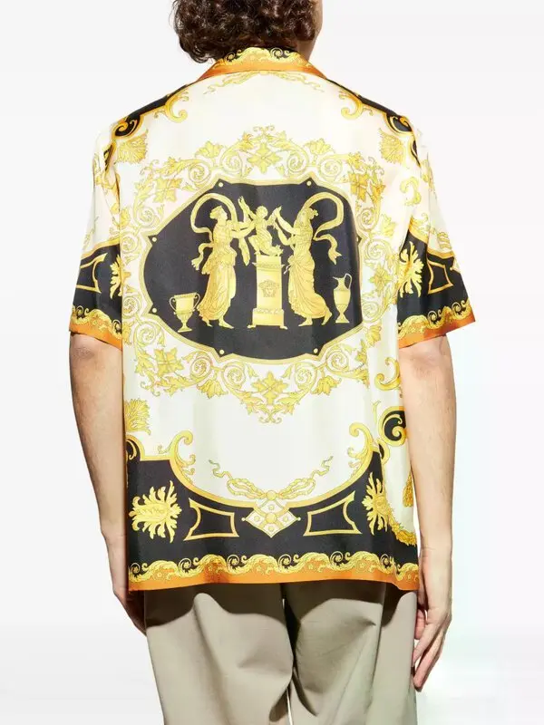 Versace Printed Silk Shirt - Black