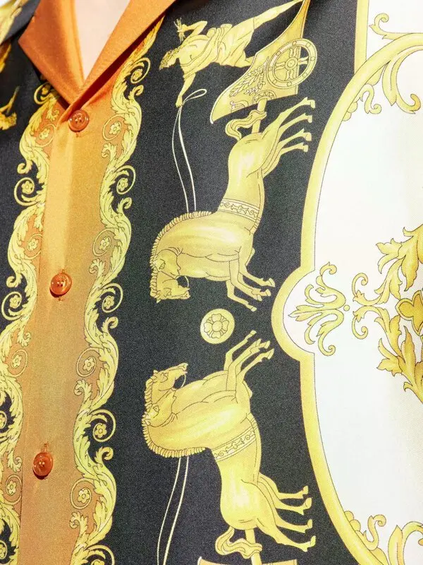 Versace Printed Silk Shirt - Black