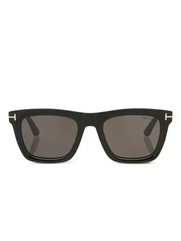 TOM FORD Metal-detail Rectangle Sunglasses - Black