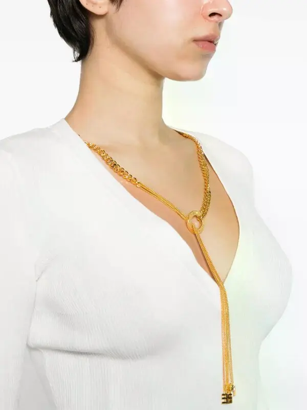 Elisabetta Franchi Ribbed Jumper With Detachable Necklace
