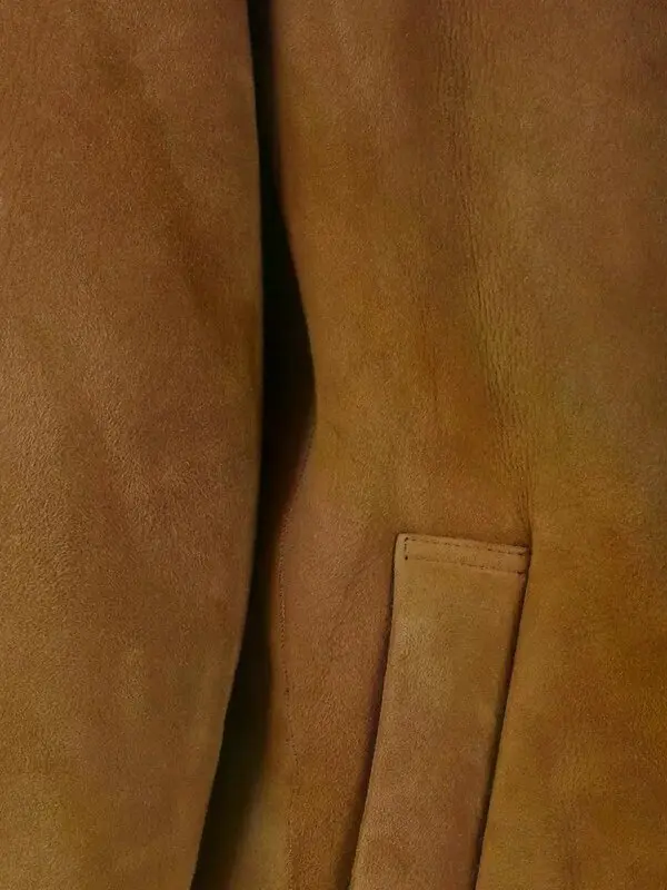 ENES Shearling-collar Double-breasted Coat