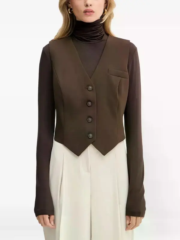 Guess Button-front Sleeveless Vest