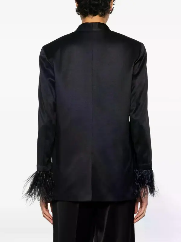 Montedoro Feather-trim Blazer - Blue