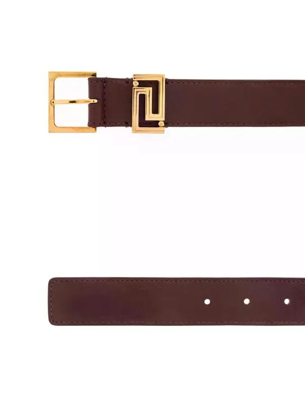 Versace Greca Goddess Leather Belt - Red