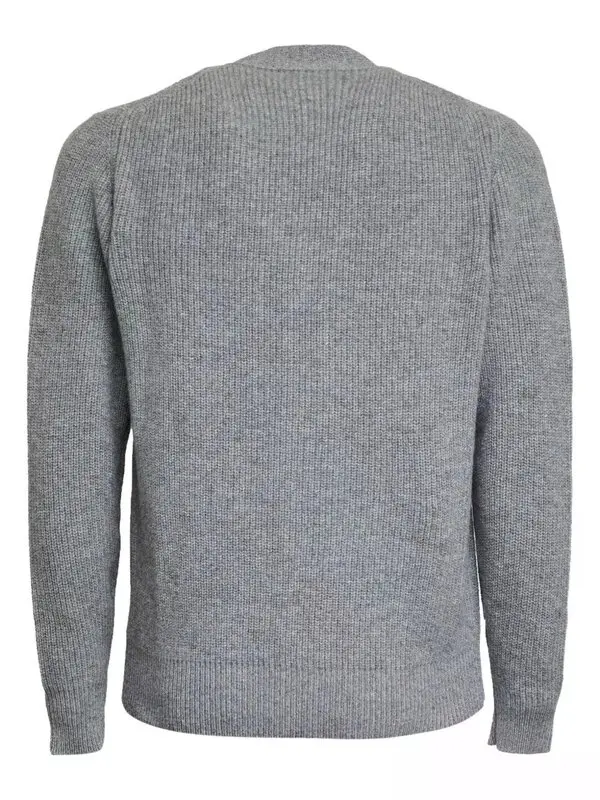 FILIPPO DE LAURENTIIS Front-pockets Ribbed-knit Cardigan