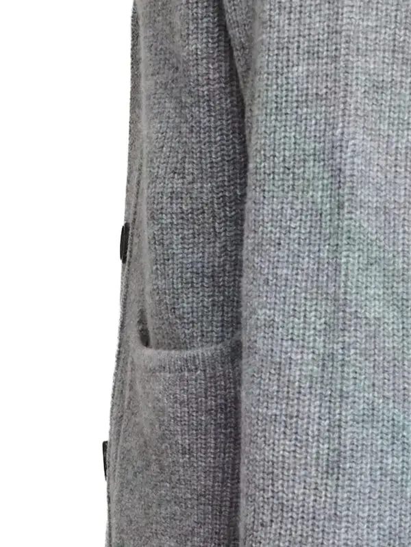 FILIPPO DE LAURENTIIS Front-pockets Ribbed-knit Cardigan