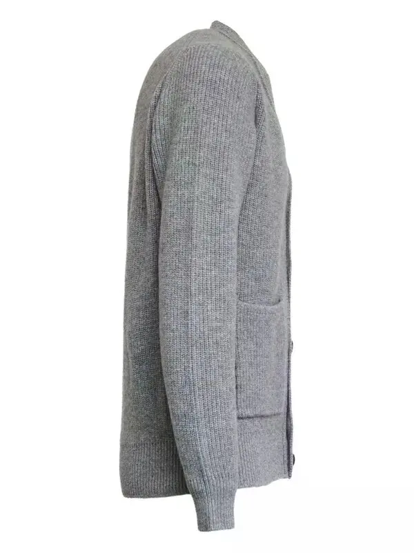 FILIPPO DE LAURENTIIS Front-pockets Ribbed-knit Cardigan