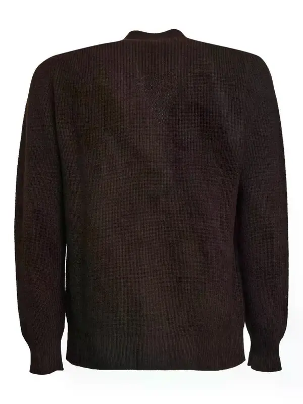 FILIPPO DE LAURENTIIS Ribbed Knit V-neck Cardigan