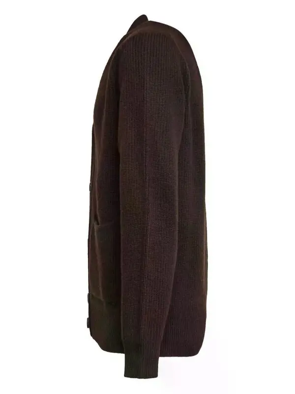 FILIPPO DE LAURENTIIS Ribbed Knit V-neck Cardigan