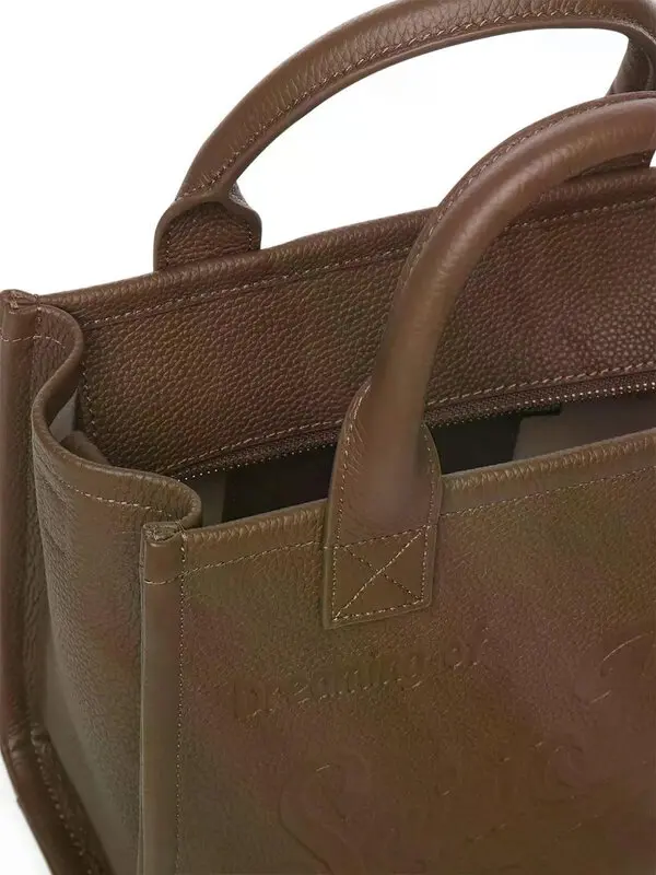 MC2 SAINT BARTH Midi Embossed Top-handle Tote Bag - Brown