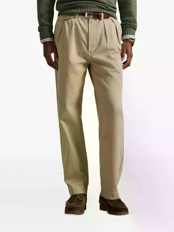Polo Ralph Lauren Twill Pleated Trousers - Neutrals