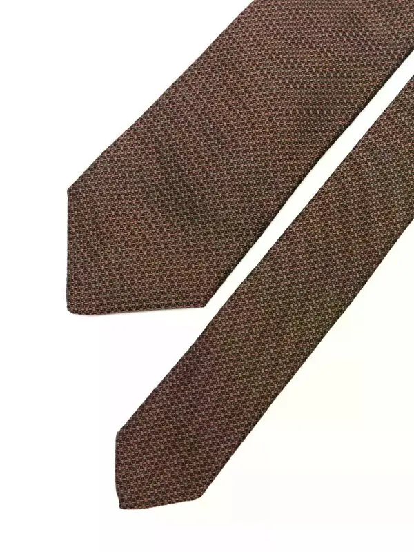 DELL'OGLIO Pointed Tip Textured Tie