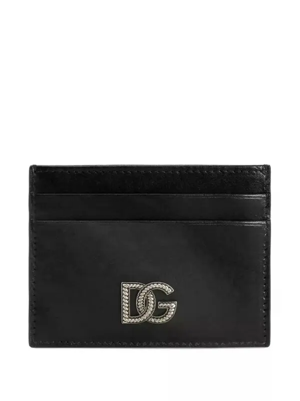 Dolce & Gabbana Tempesta Calfskin Card Holder - Black