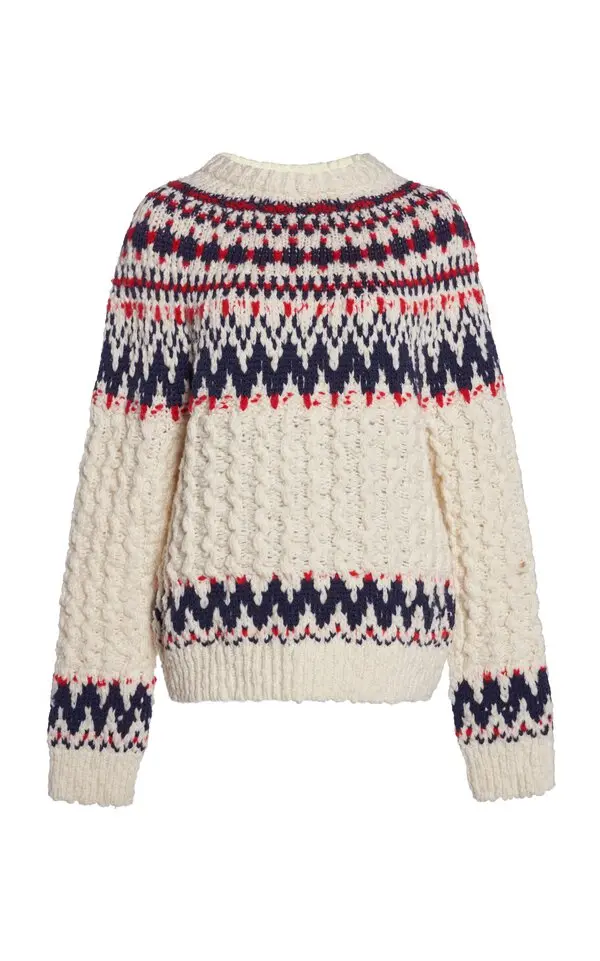 Moncler Fair Isle Wool-blend Top - Print