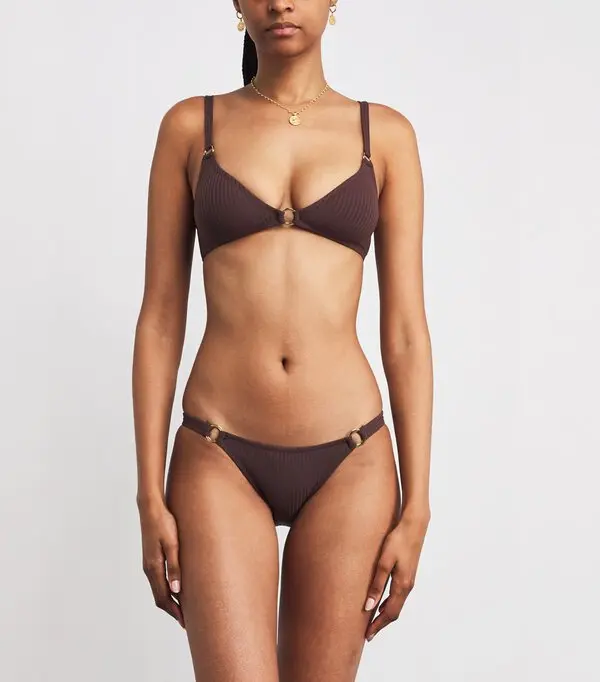 Melissa Odabash Ribbed Montenegro Triangle Bikini Top