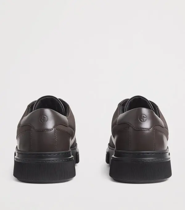 Giorgio Armani Leather Logo Sneakers