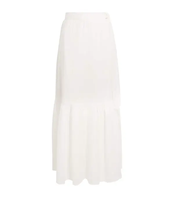 Melissa Odabash Cotton-linen Monroe Maxi Skirt - White