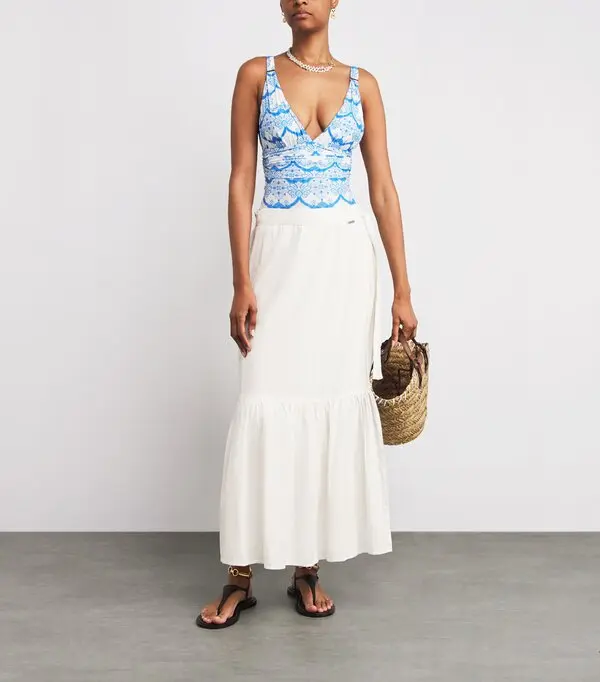 Melissa Odabash Cotton-linen Monroe Maxi Skirt