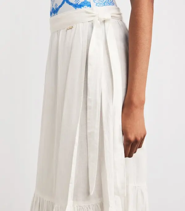 Melissa Odabash Cotton-linen Monroe Maxi Skirt