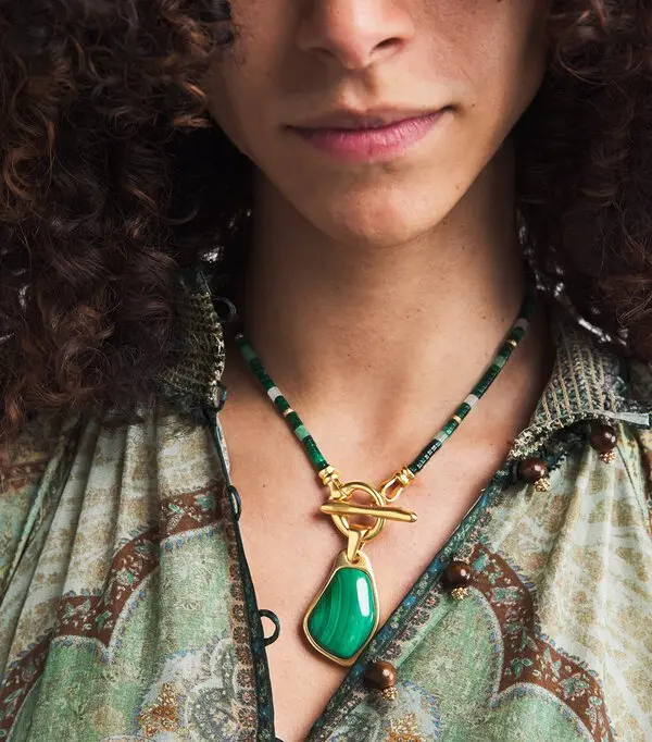 Zimmermann Malachite Beaded Ore Necklace