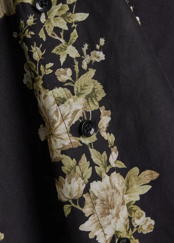 Alice + Olivia Floral-print Cotton And Silk-blend Blouse
