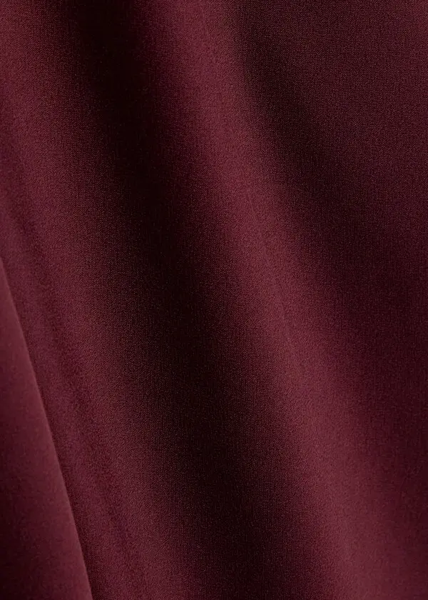 Simkhai Scarlett Cape-effect Satin Top - Red