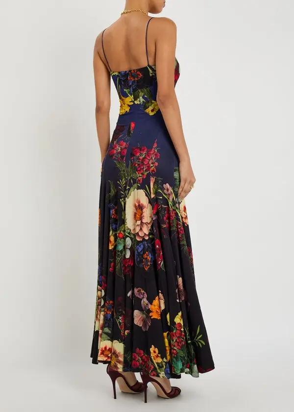 Alice + Olivia Augusta Floral-print Maxi Dress