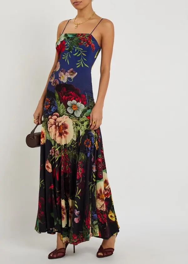 Alice + Olivia Augusta Floral-print Maxi Dress